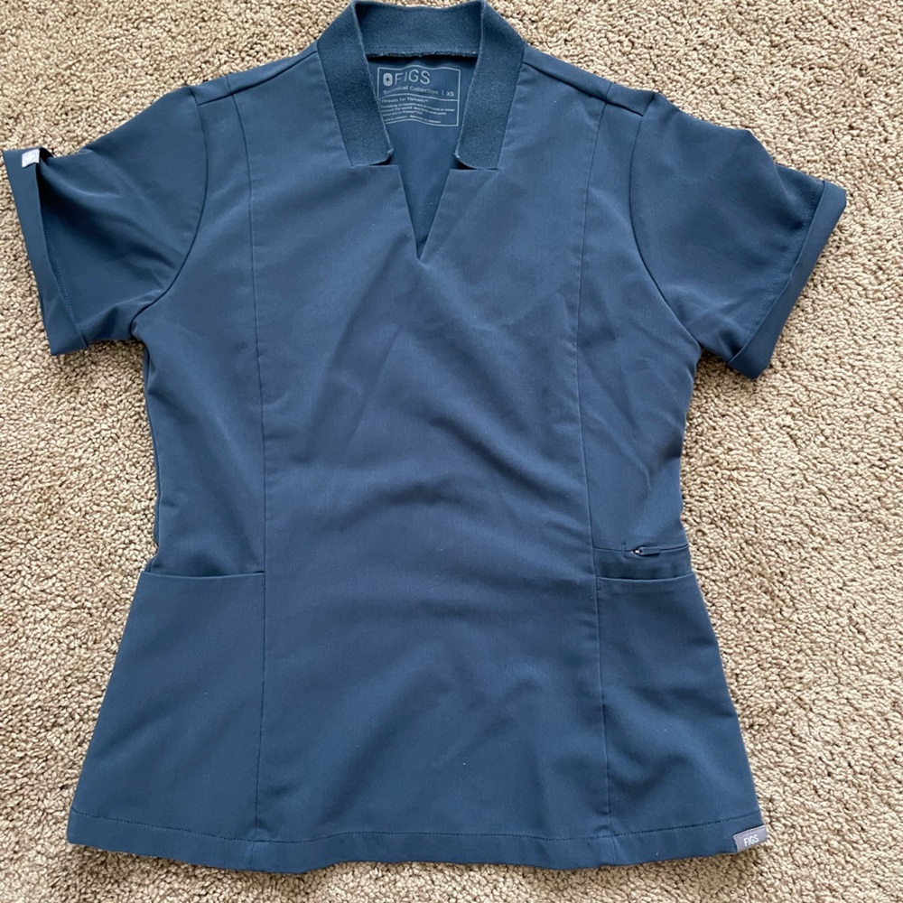 Figs Inala Slim Scrub Top - Gem